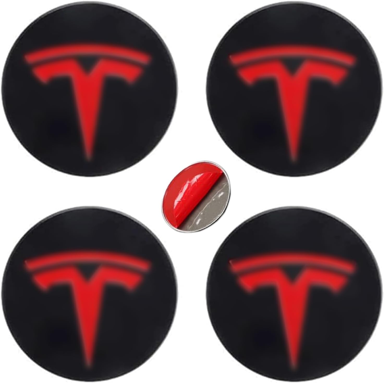 Amazon.com: 4PCS Wheel Cover Center Caps Sticker for Tesla Model 3 ...