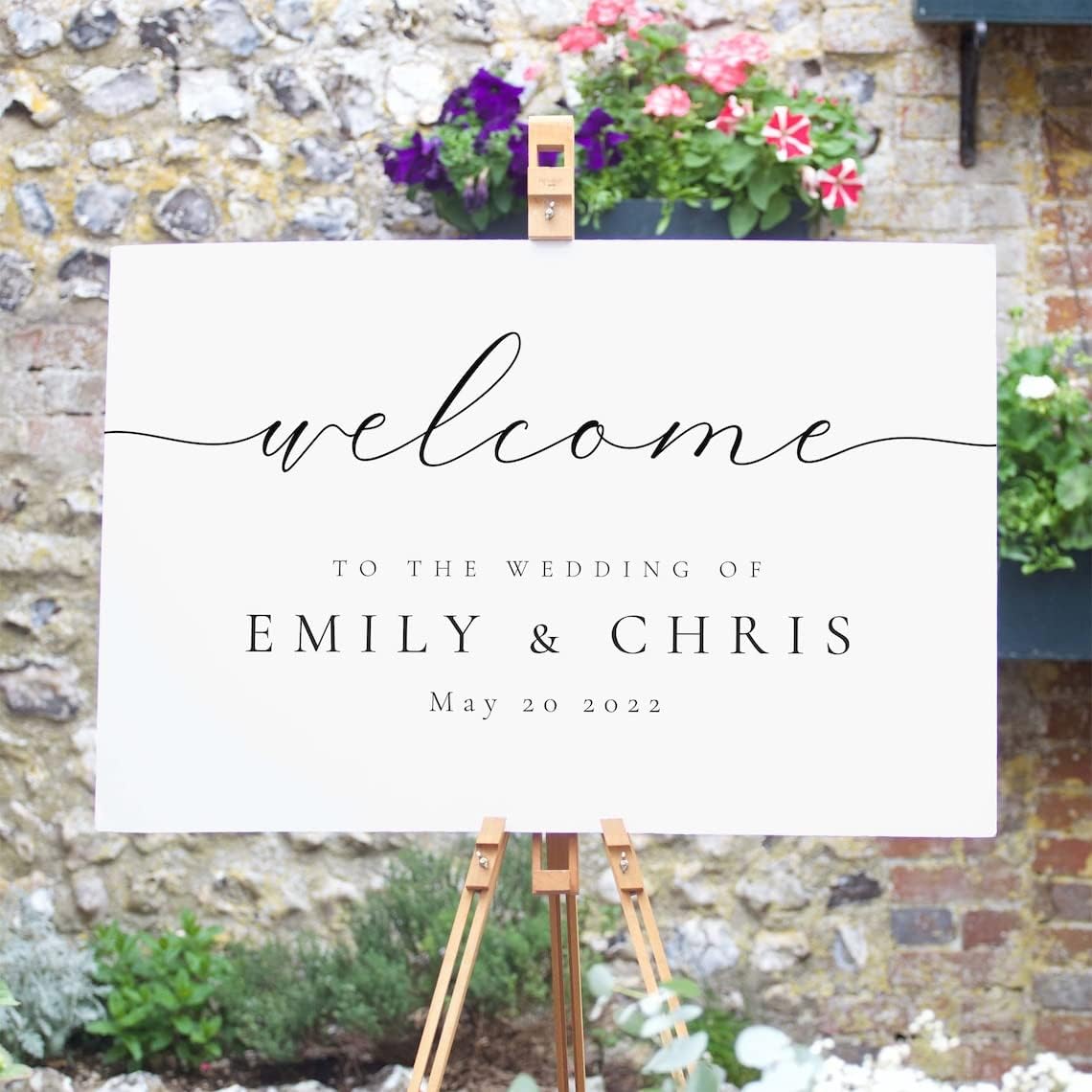 Amazon.com: Wedding Welcome Sign, Welcome To Our Wedding Sign, Welcome ...