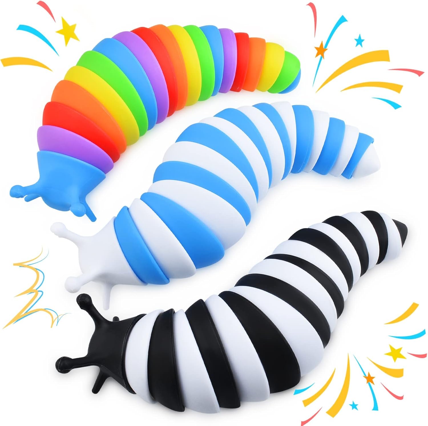 Cevioce Fidget Slug Toy, Sensory Slug Fidget Toy for Kids & Adults ...