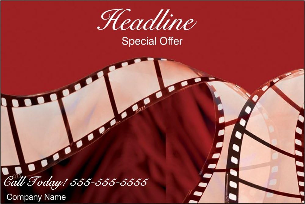 Amazon.com : Vistaprint Red Movies Small Postcards : Office Products