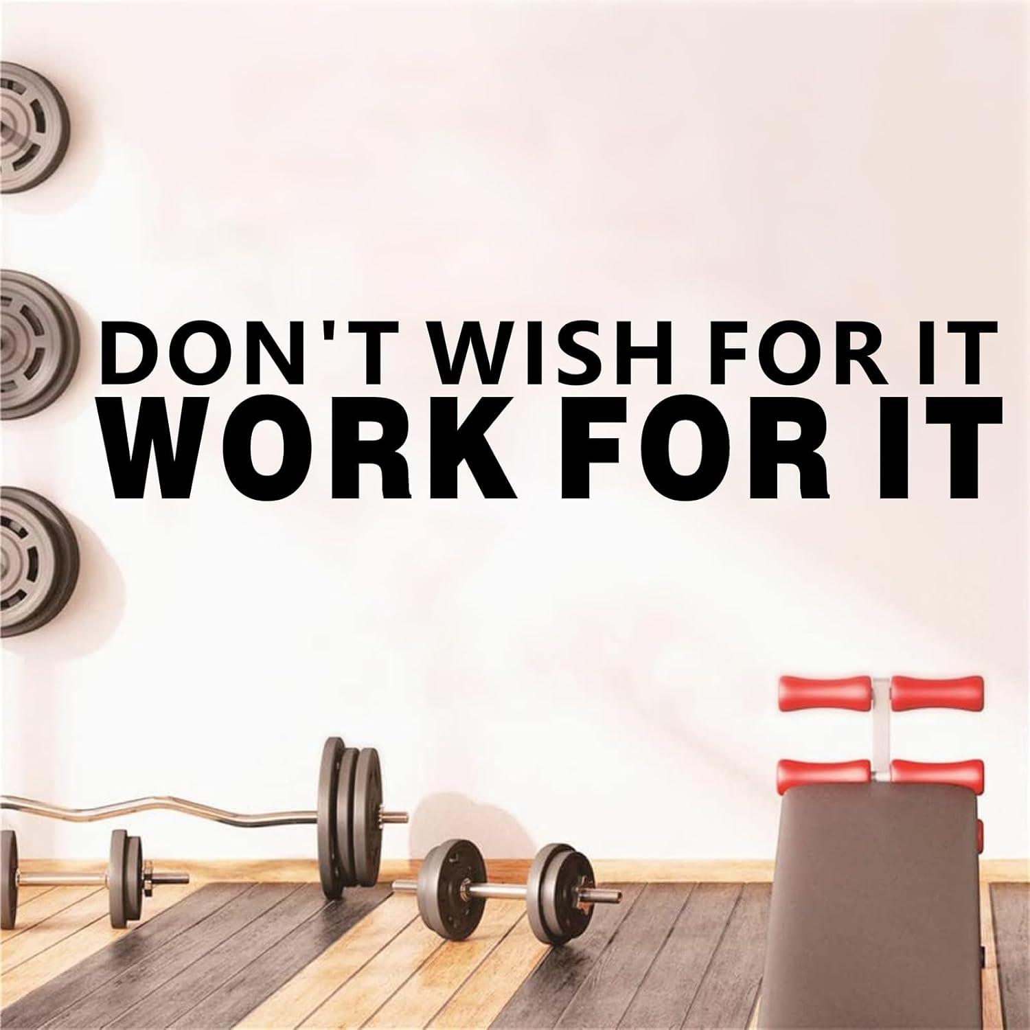 Amazon.com: Vinyl Gym Wall Decal Inspirational Fitness Wall Stickers ...