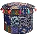 DK Homewares Traditional Indian Dark Blue Footstools Pouf Cover Ottoman ...