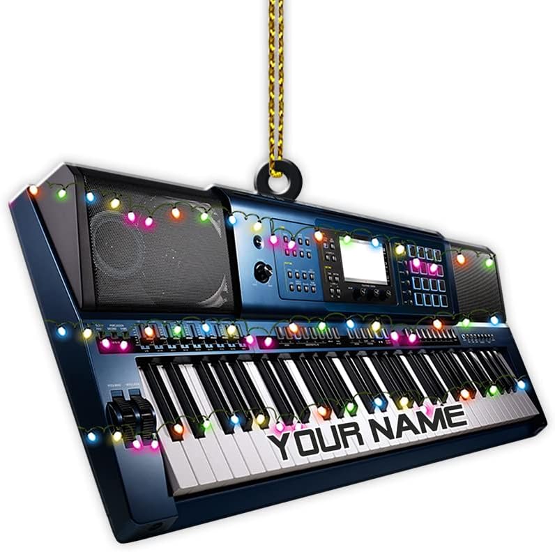 Amazon.com: Personalized Piano Ornament, Piano Christmas Ornament ...