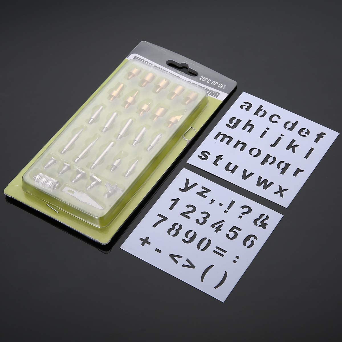 Buy Ubersweet® 28pcs Tool Kit Wood Burning Pen & Stencil Set Carving ...