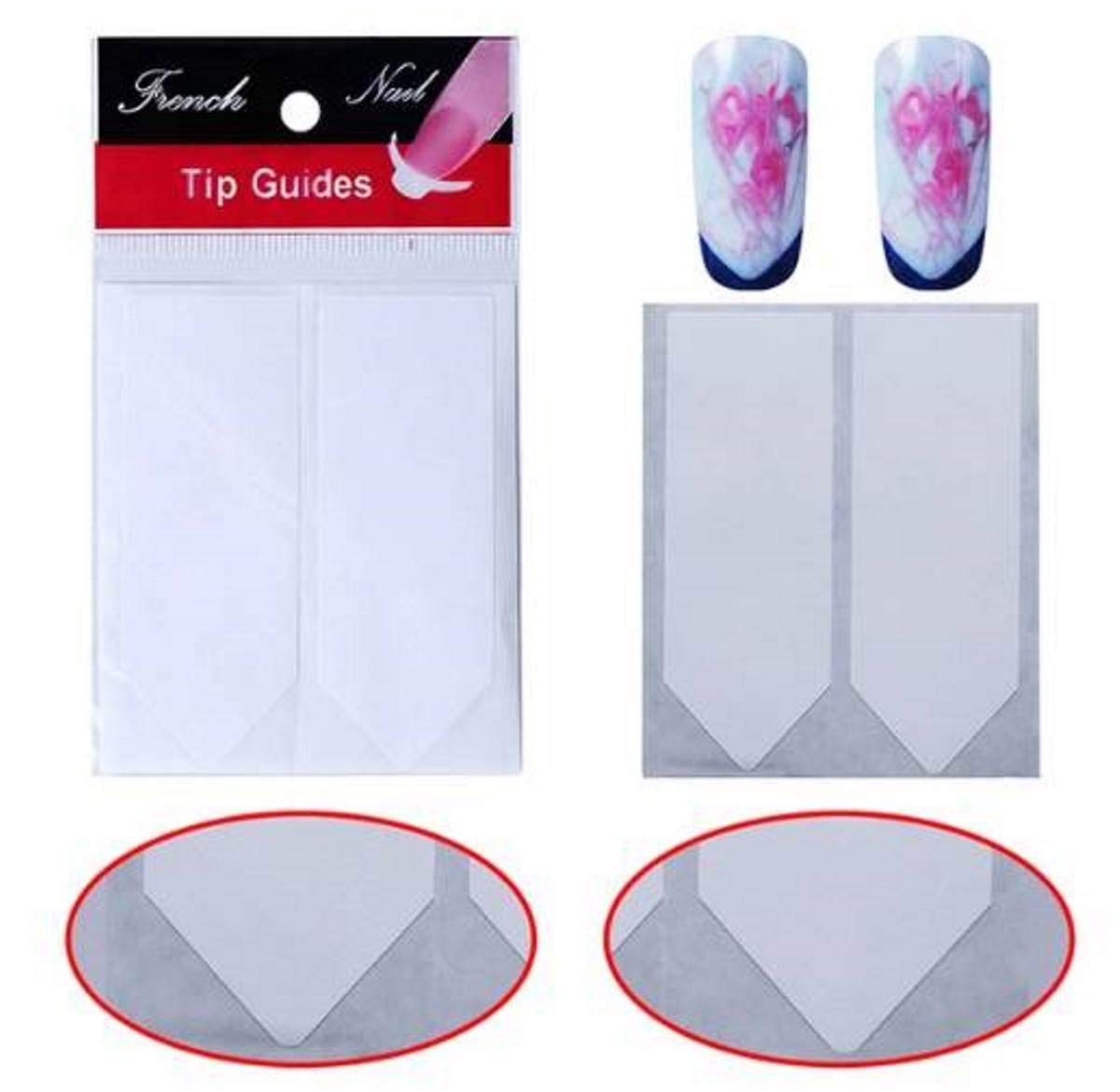 SENECIO DIY French Tip Guide Manicure Nail Art Decorations V Shape Form ...