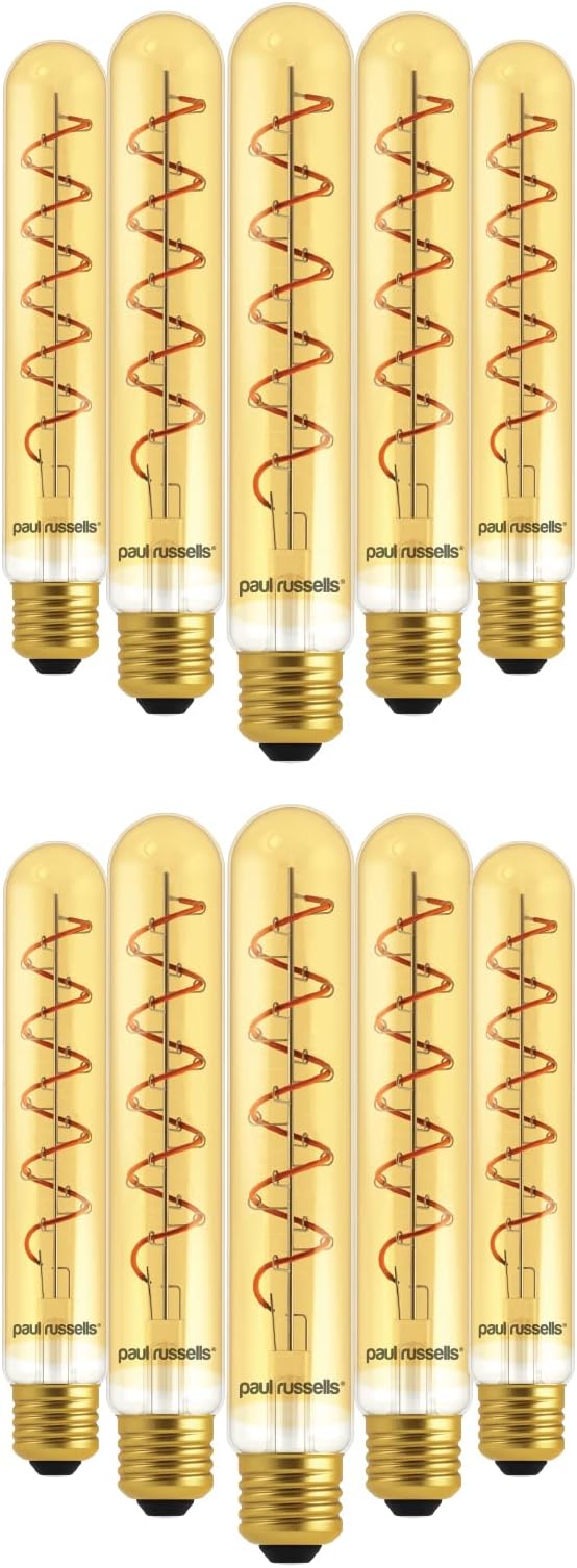 paul russells Flexible Spiral Filament T32 LED Edison Screw E27 Vintage ...