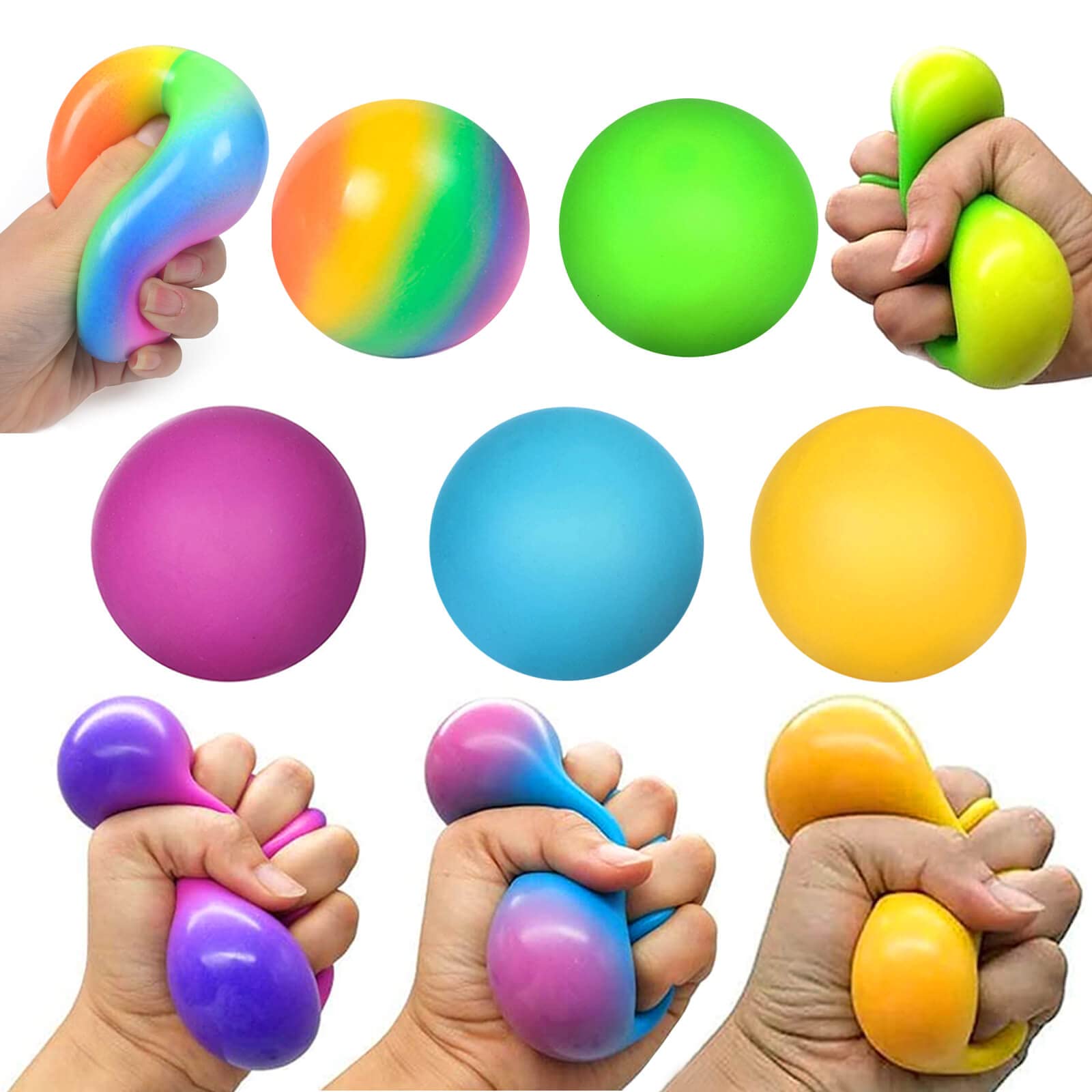 Buy Stress Balls for Kids and Adults - Squish Stress Balls Fidget Toys ...