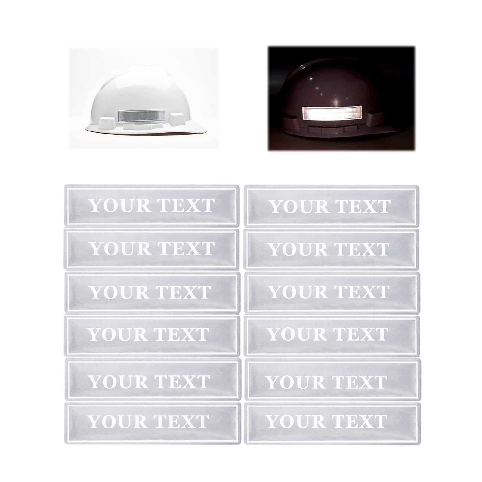 Nsteky Customizable Reflective Helmet Strips Reflective Tape Stickers ...