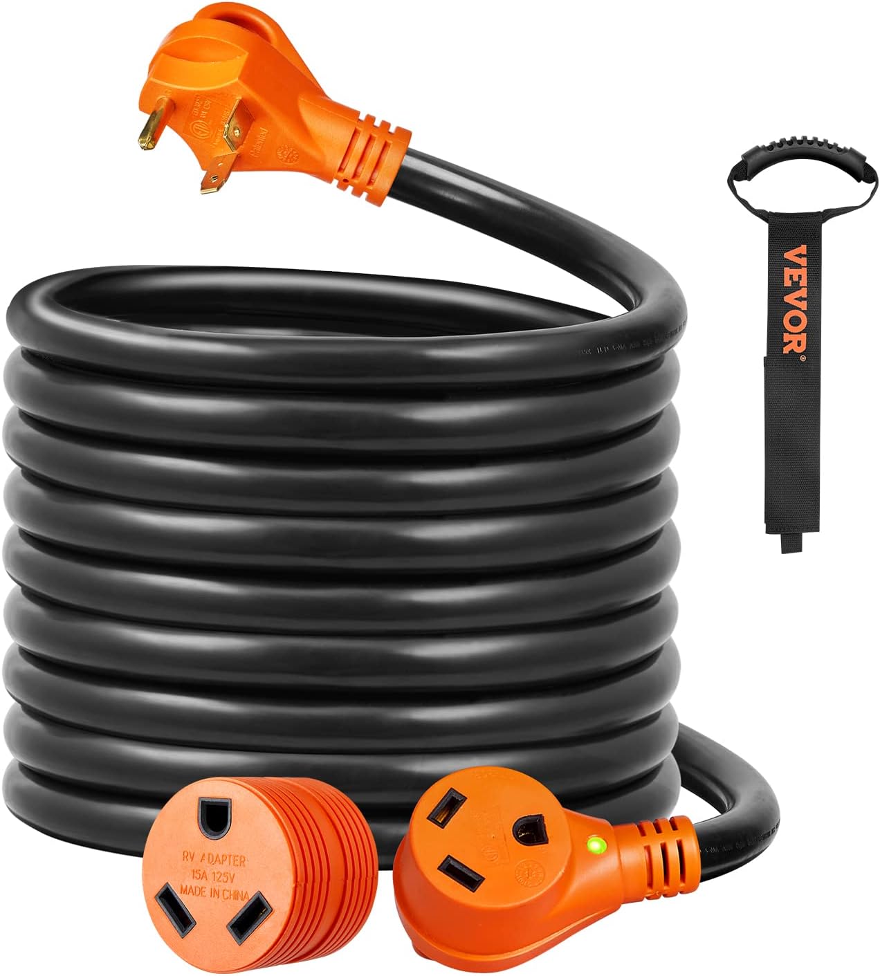 VEVOR 25 ft RV Extension Cord, 30 Amp, Heavy Duty STW RV Power Cord ...