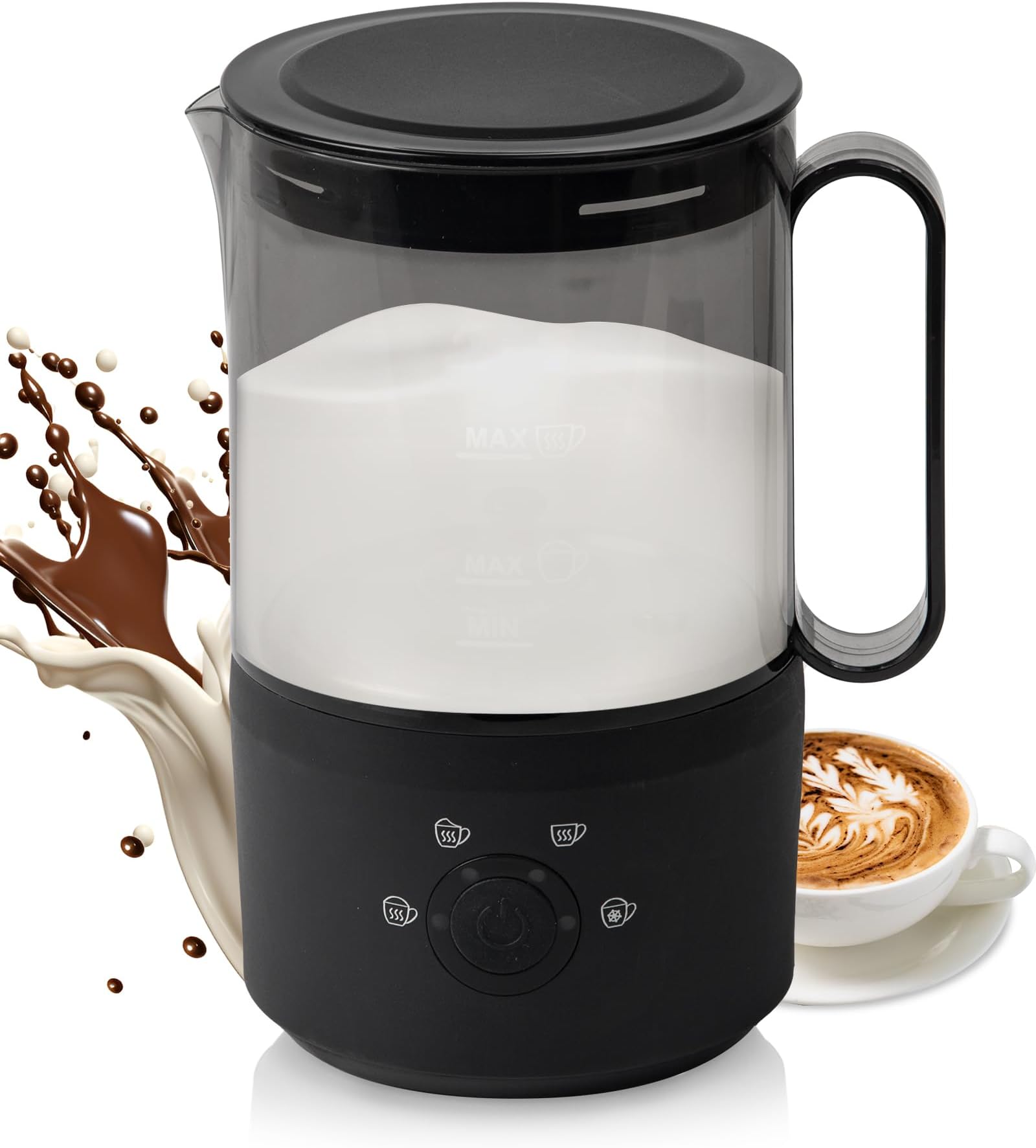 Amazon.com: Electric Milk Frother, 4 in 1 Milk Frother and Steamer ...