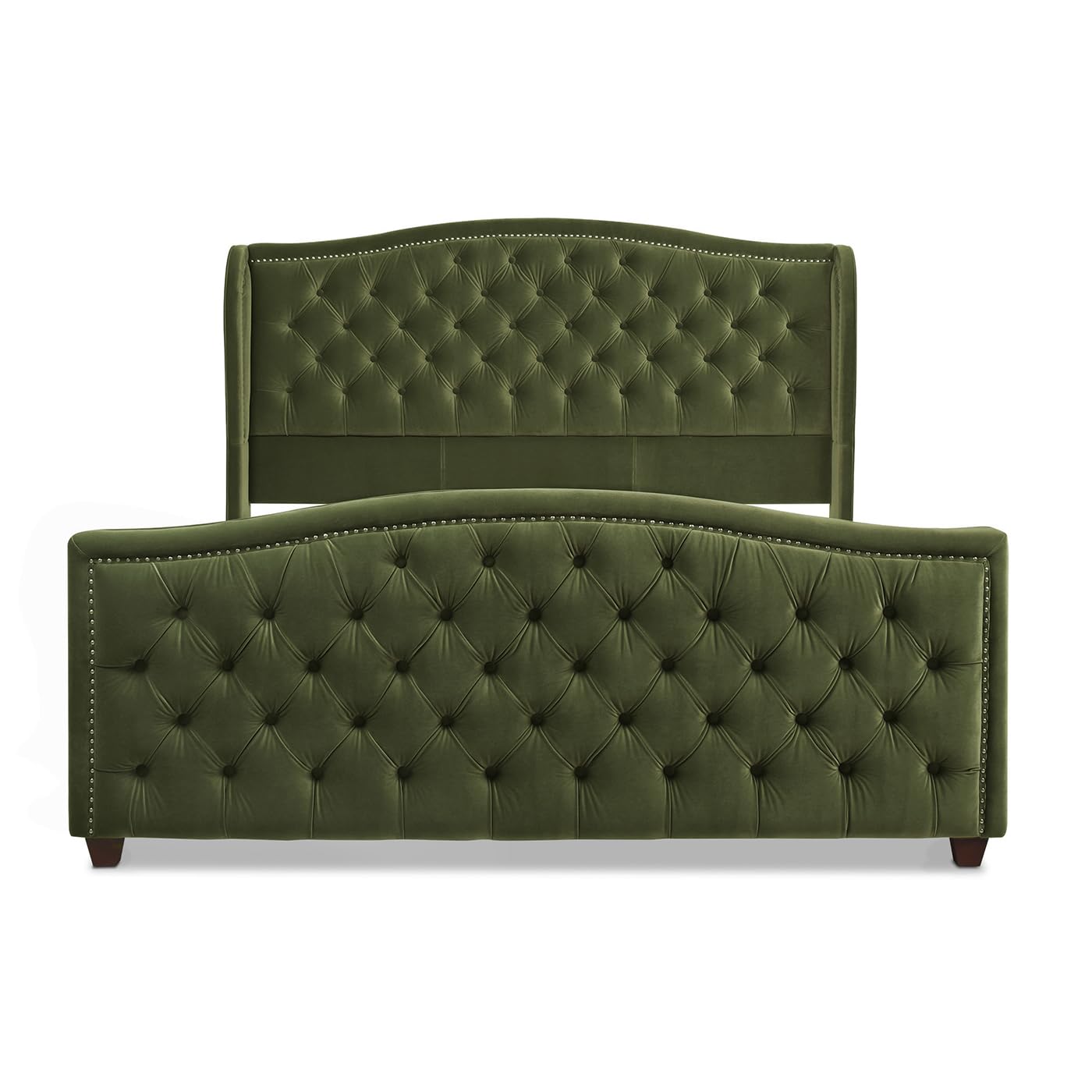 Jennifer Taylor Home Marcella Upholstered Shelter Headboard Bed Set ...
