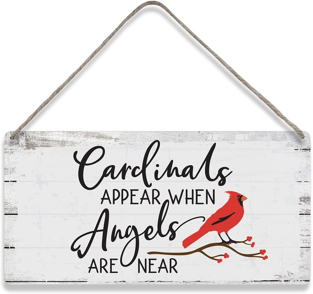 Amazon.com: Ganz When A Cardinal Appears Wall Plaque Sign 18 x 22 Inch ...