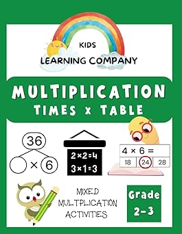 Multiplication Times Table Math Workbook for Grade 2-3: Math Workbook ...
