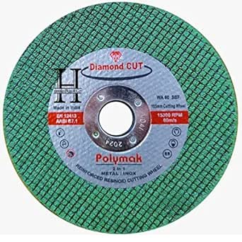 SHUBHAM 105mm Polymak Diamond Cut Green Cutting Wheels for SS, MS ...