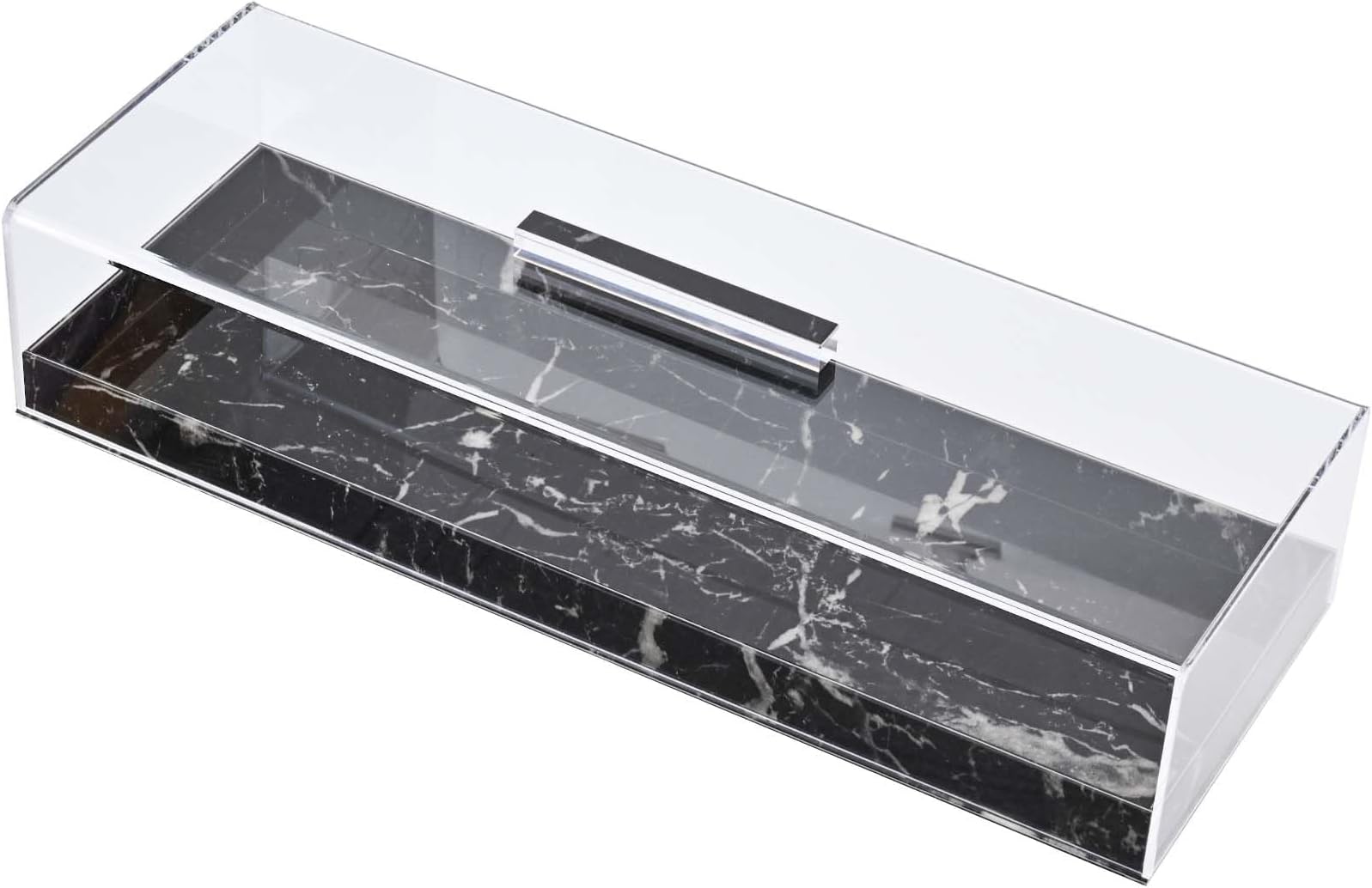 Amazon.com: Acrylic Rectangular Cake Tray with Lid Marble Pastry ...