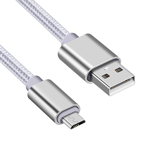Amazon.com: HONGGE Micro USB Cable, 6.6ft 3 Pack Nylon Braided Tangle ...