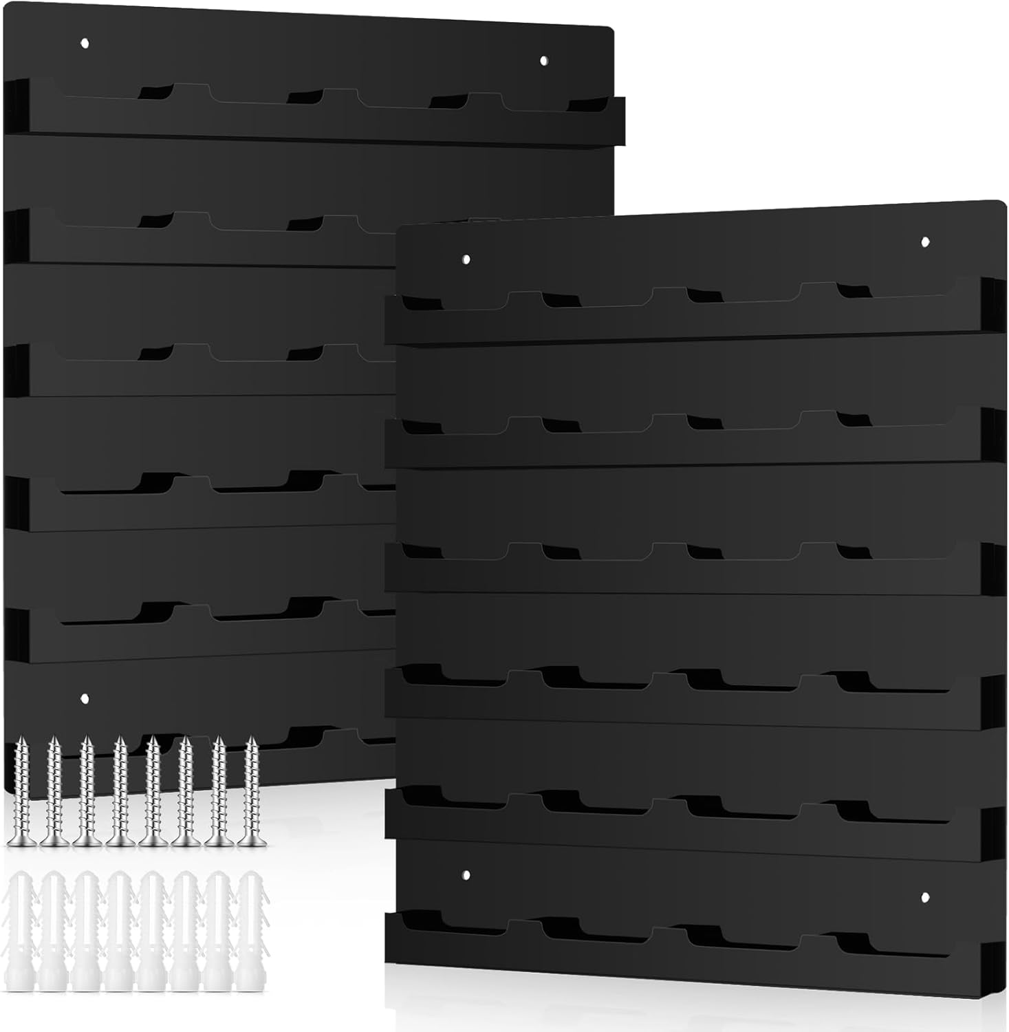 Amazon.com : Suzile 2 Pcs 48 Business Card Holder Wall Mount 24 pockets ...