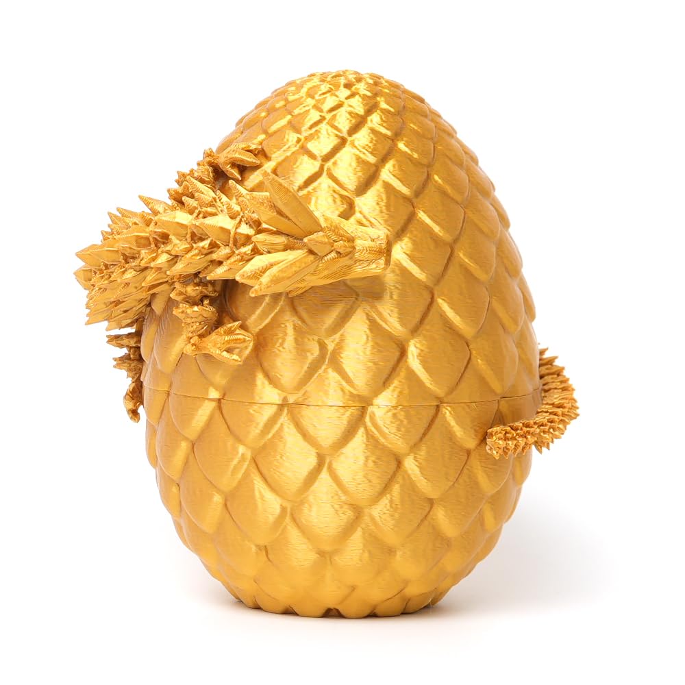 Amazon.com: Flavery Dragon Egg - Gold - 3D Printed Egg with Flexible ...