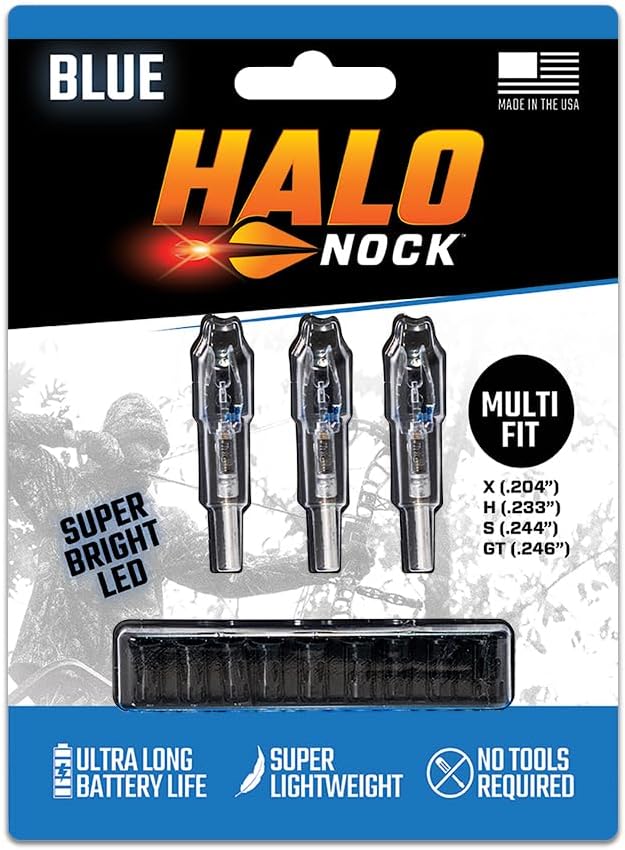 Amazon.com : Halo Nock FIT Lighted Nocks for Archery & Bowhunting, Fits ...