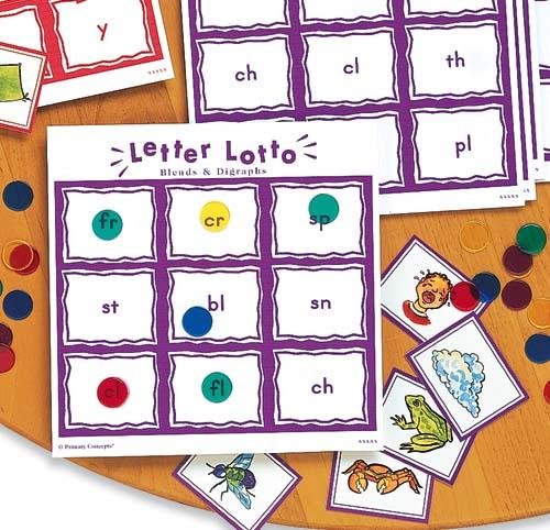 Amazon.com: Primary Concepts AA1067 Letter Lotto: Blends and Digraphs ...