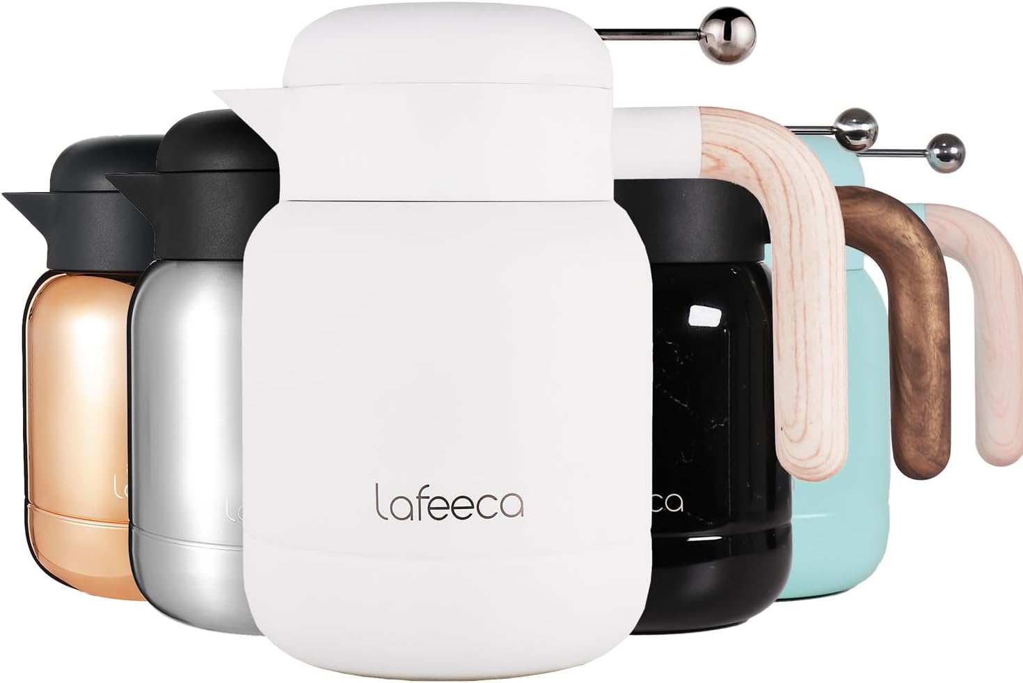 Amazon.com: LAFEECA Thermal Carafe with Lid - Insulated Pour Over Coffee Thermos - Keeping Hot ...