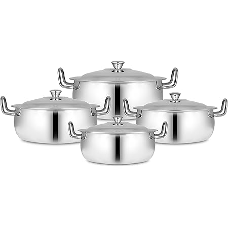 Buy BERTOL KITCHENWARE 4 Pcs Stainless Steel Kitchen Cookware Serveware ...