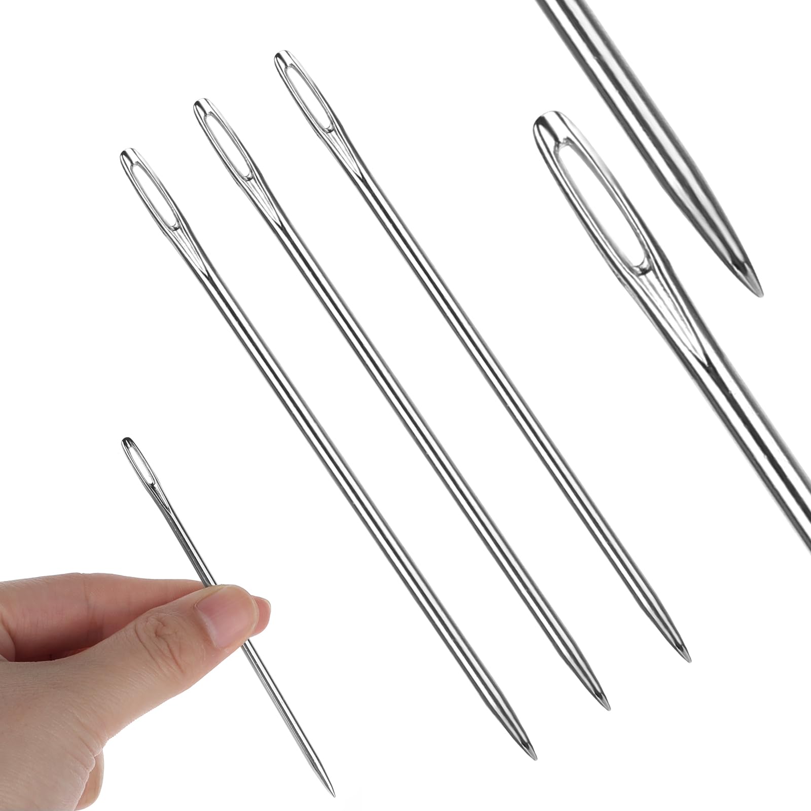 Amazon.com: 3PCS 4 Inch Upholstery Needles Large Eye Stitching Needles ...