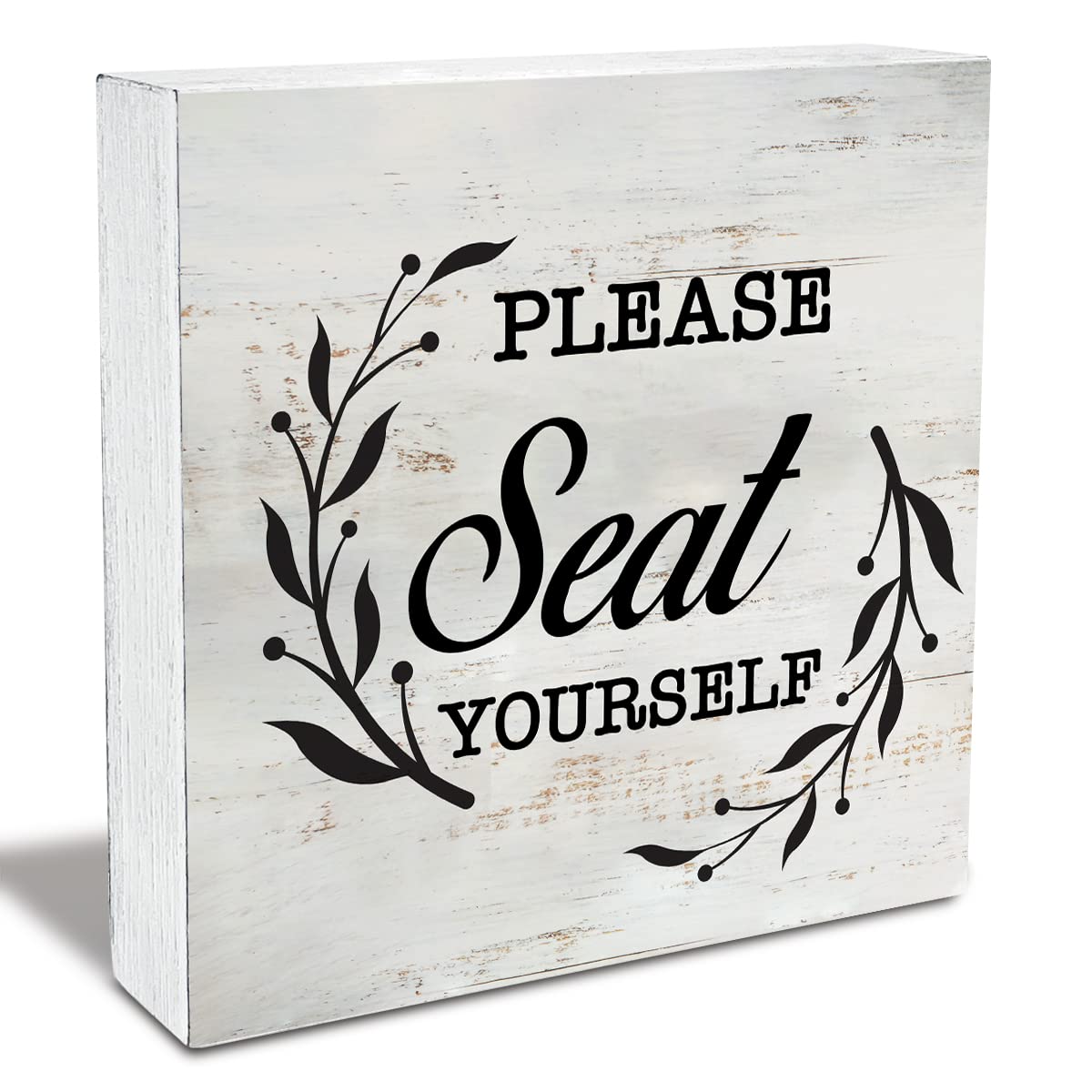 Amazon.com: Please Seat Yourself Wood Box Sign Rustic Wooden Box Sign ...