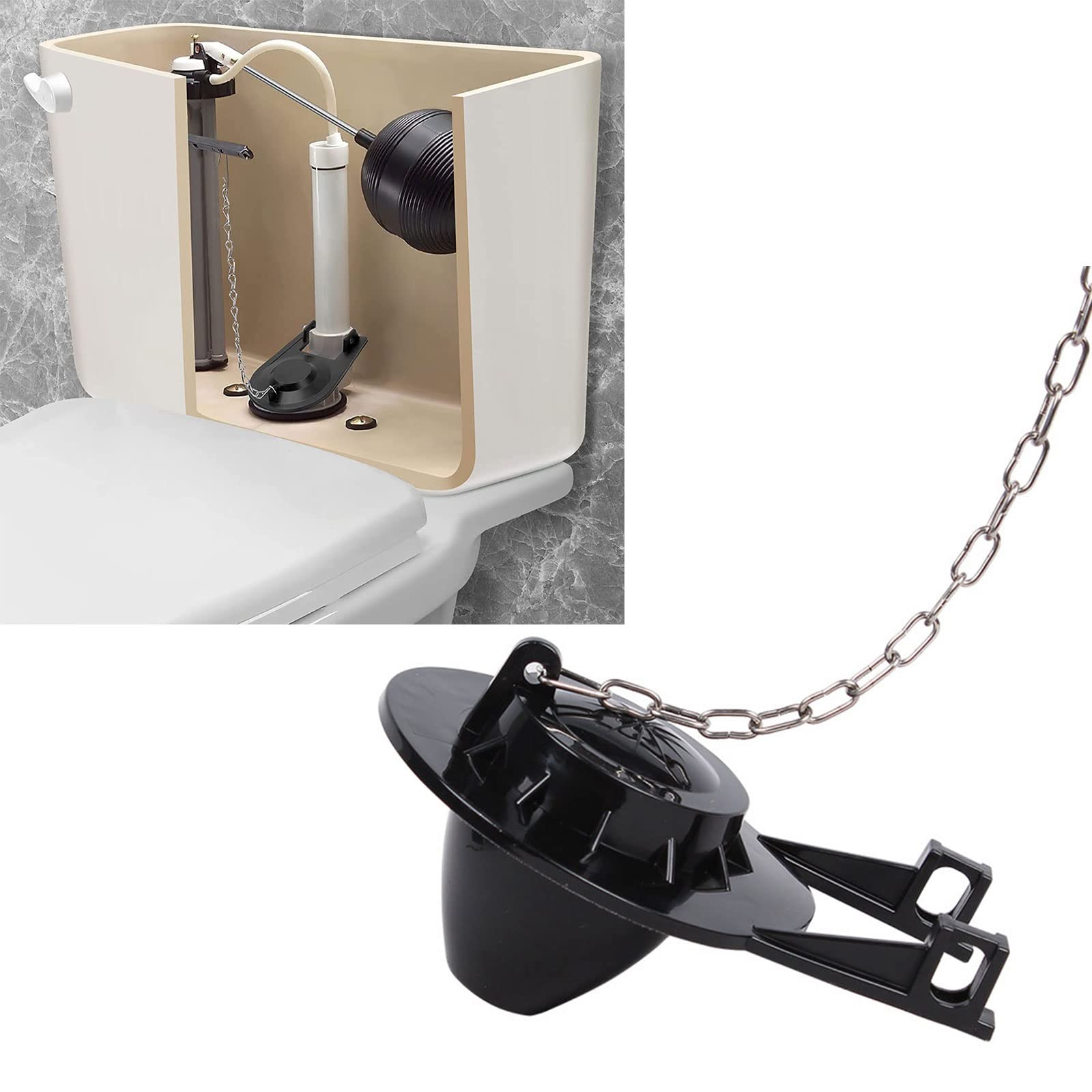 Toilet Flapper 2 Inch VALINK 2Pcs Flush Valves Cover Rubber Drain Valve ...