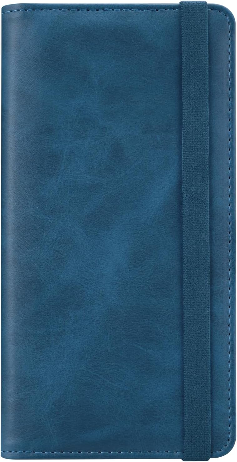 Amazon.com: Checkbook Cover with Elastic Band - Premium Leather Clear ...