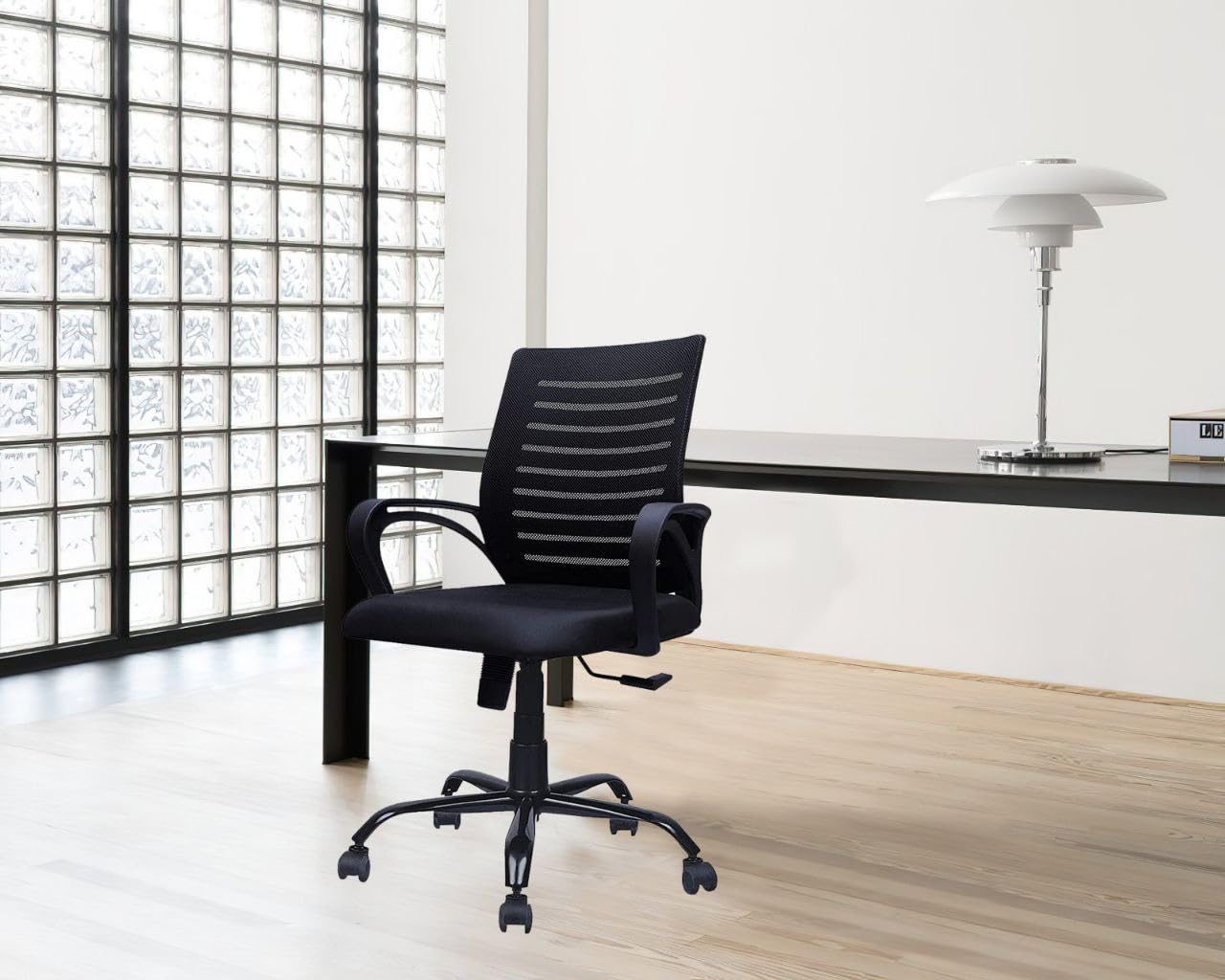 Furniture Hub Ergonomic Low Back Office Chair with Adjustable Height ...
