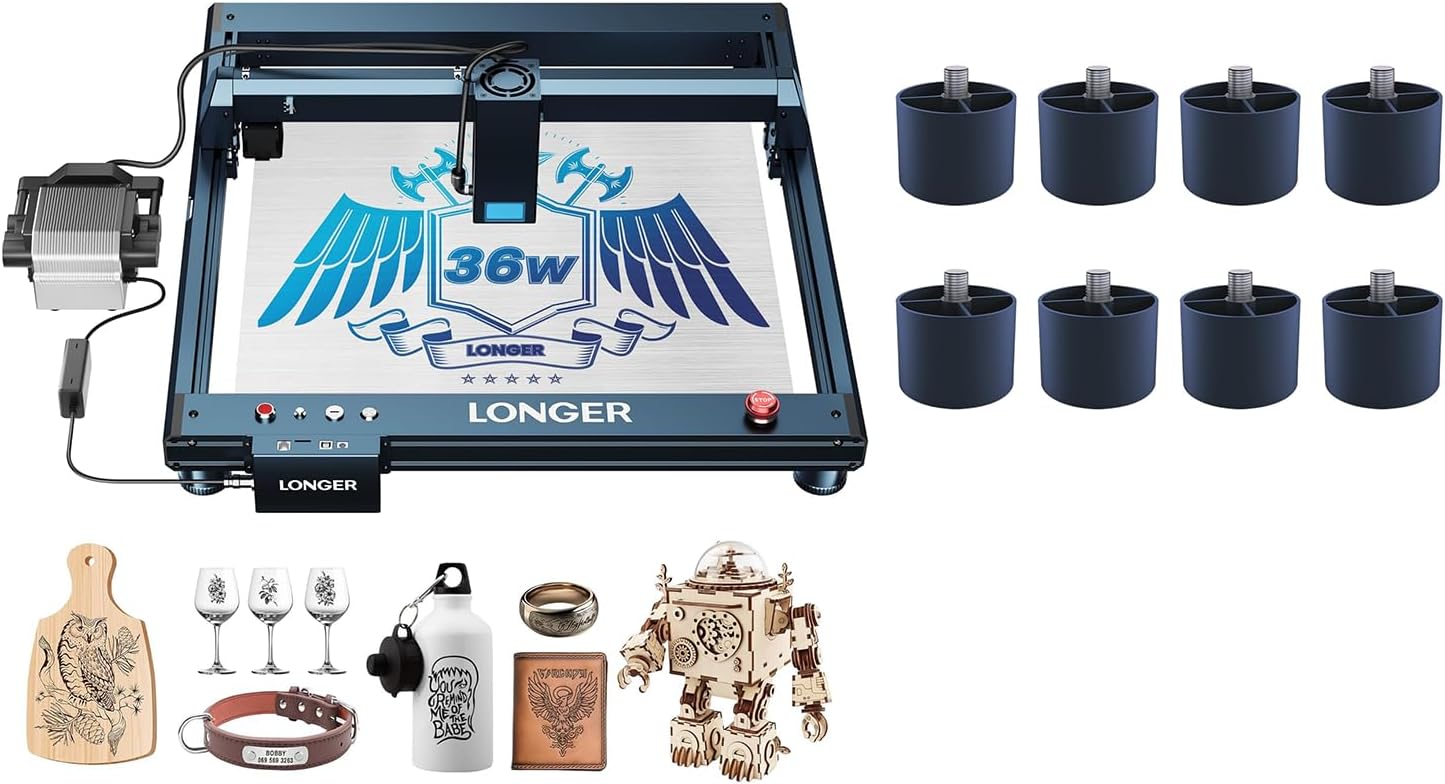 Amazon.com: Longer Laser B1 36W Engraver with Auto Air Assist + Longer ...