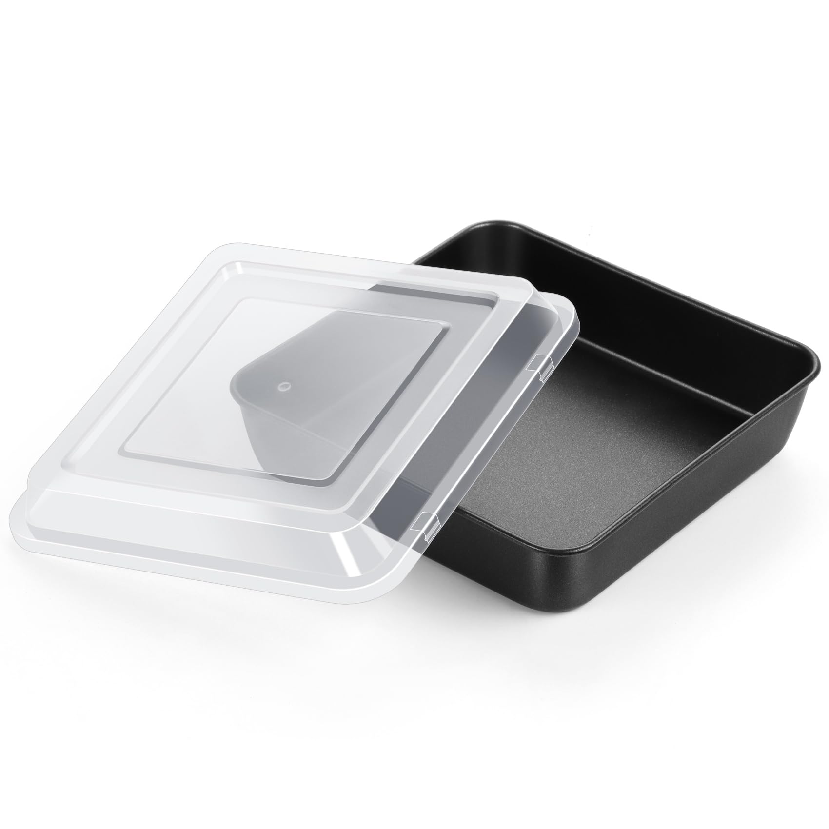 Amazon.com: P&P CHEF 9 x 9 Inch Square Cake Pan with Lid (1 Pan & 1 Lid ...