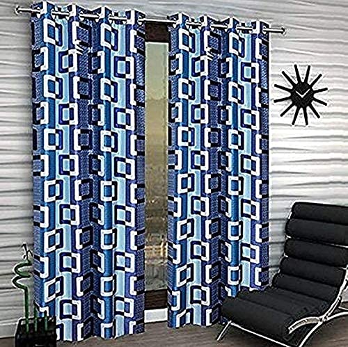 Buy SELINTA Home Polyester Box Curtains Screen Parda - (Blue, Window ...