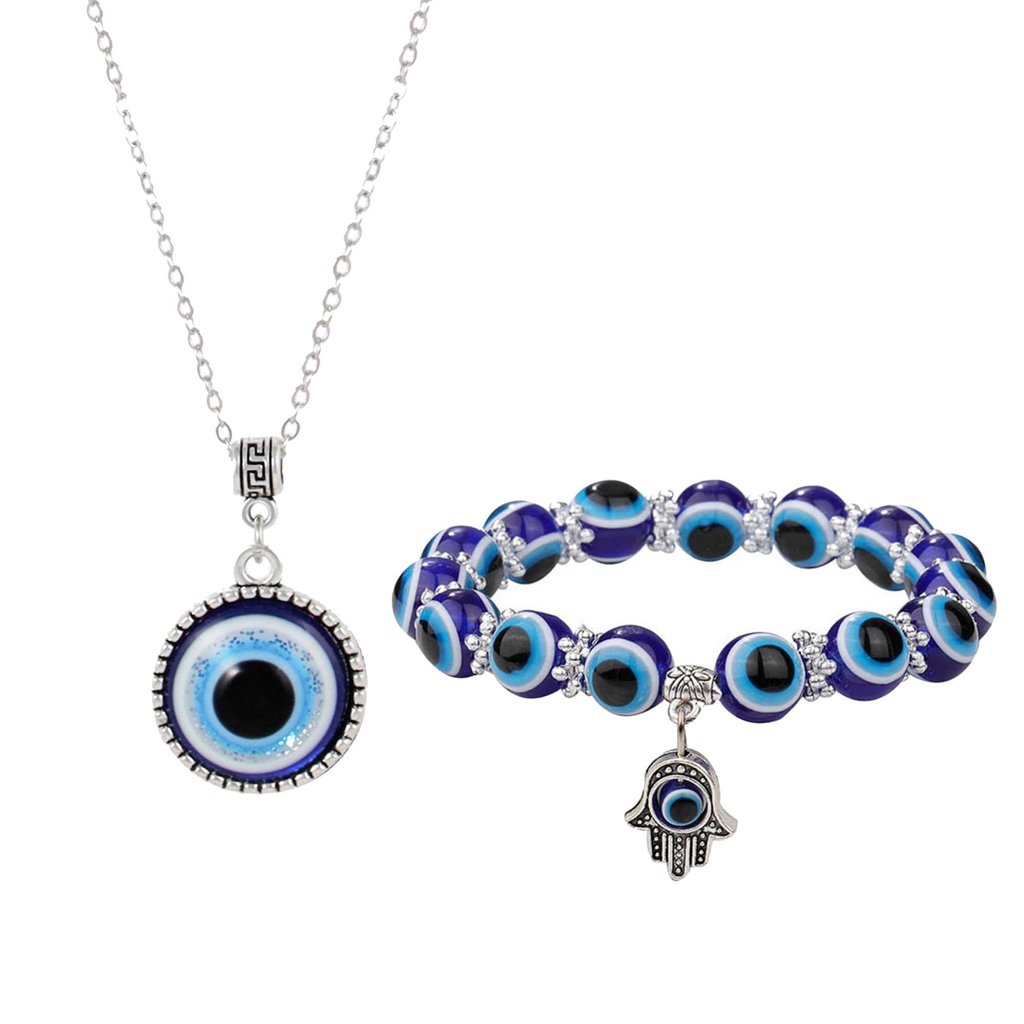 Fashion Frill Evil Eye Silver Chain For Women With Evil Eye Bracelet ...
