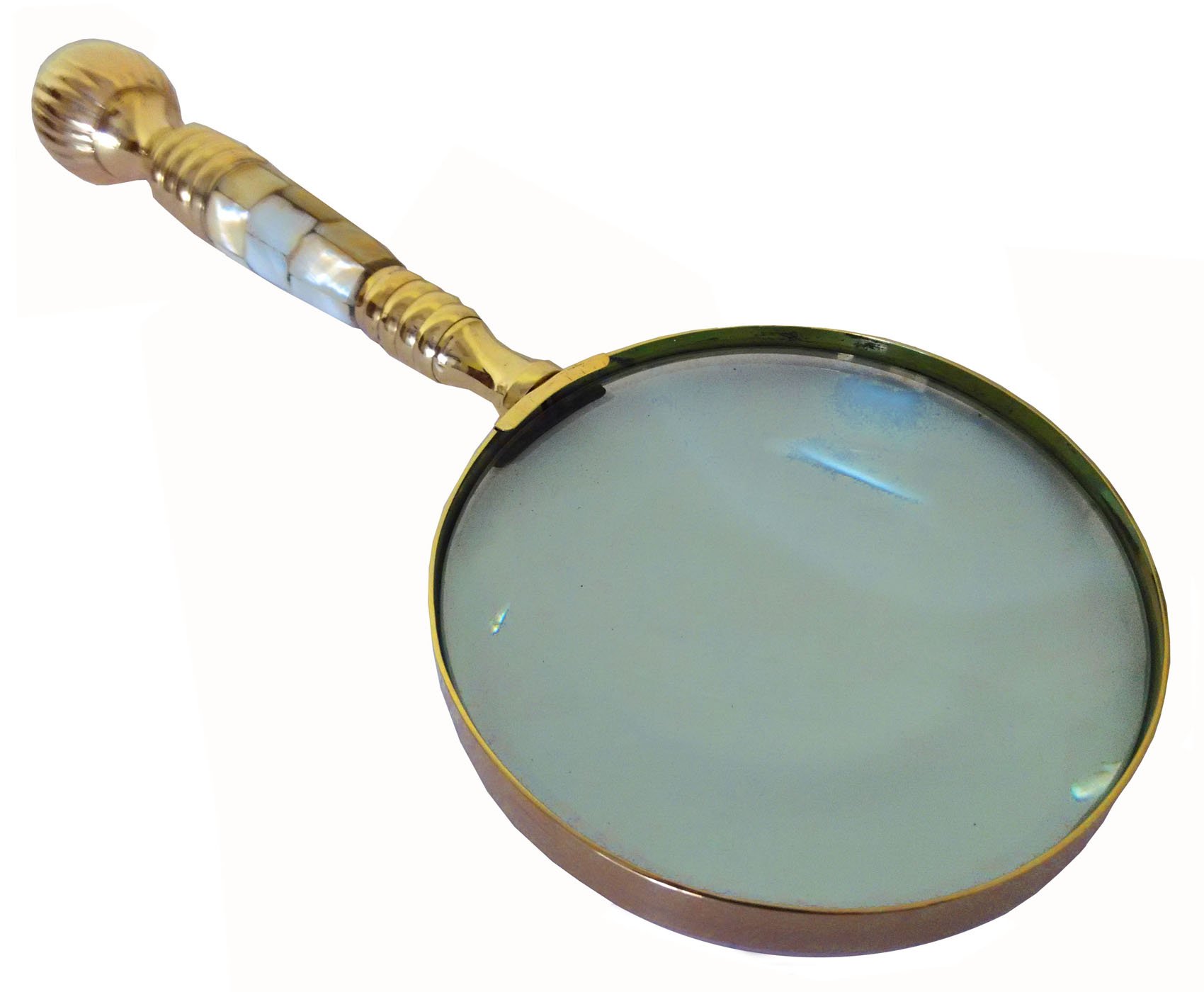 Amazon.com: Huge Victorian Style Brass & Mother-of-pearl 4" lens ...