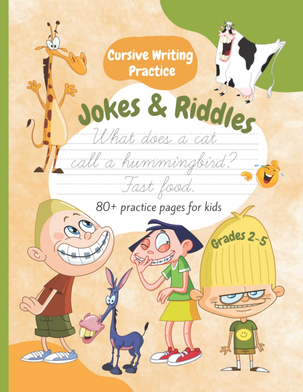 Cursive Handwriting Workbook for Kids: Jokes and Riddles: Fun Cursive ...