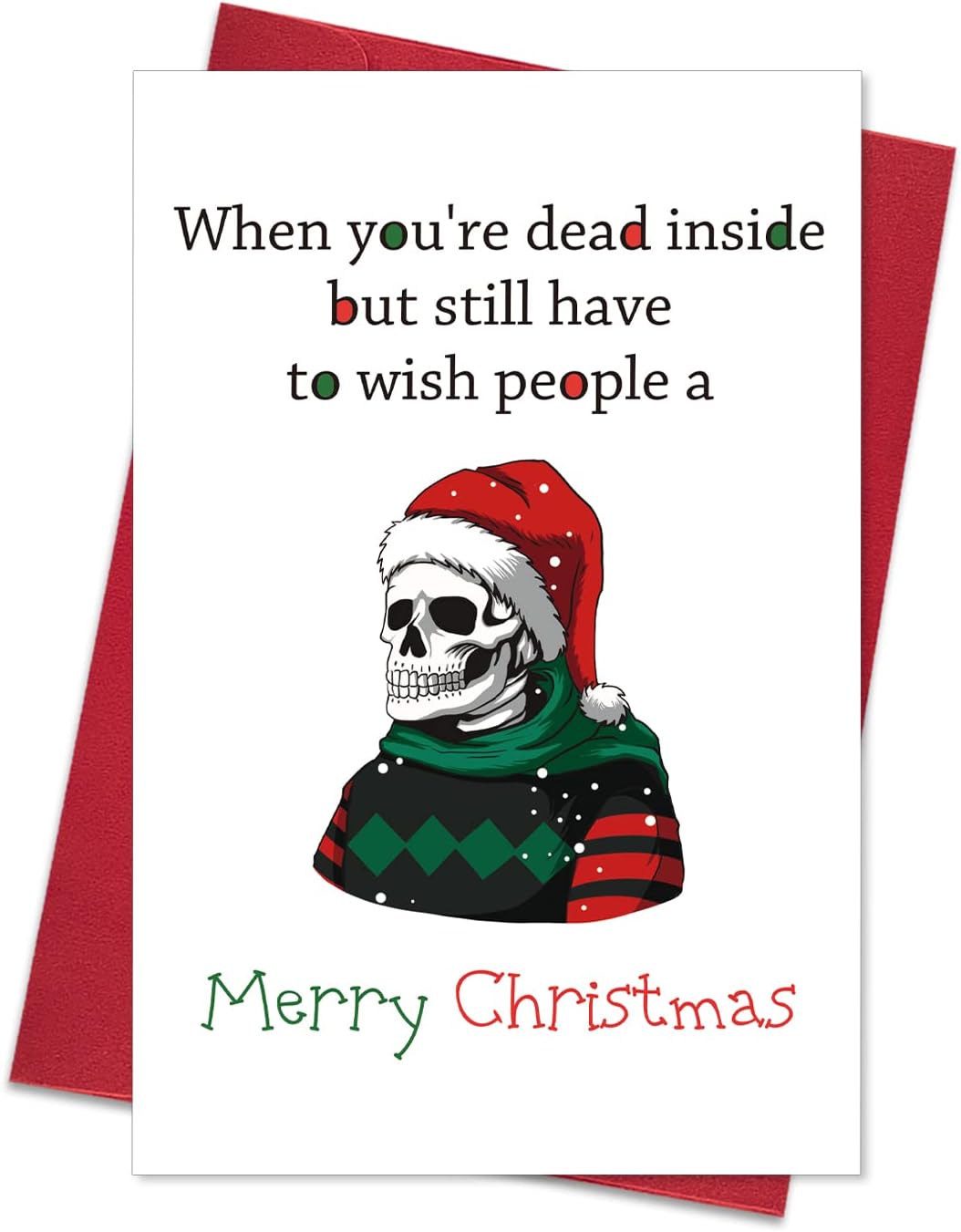 Amazon.com : NobleWorks - 1 Humorous Merry Christmas Card w/Envelope (4 ...