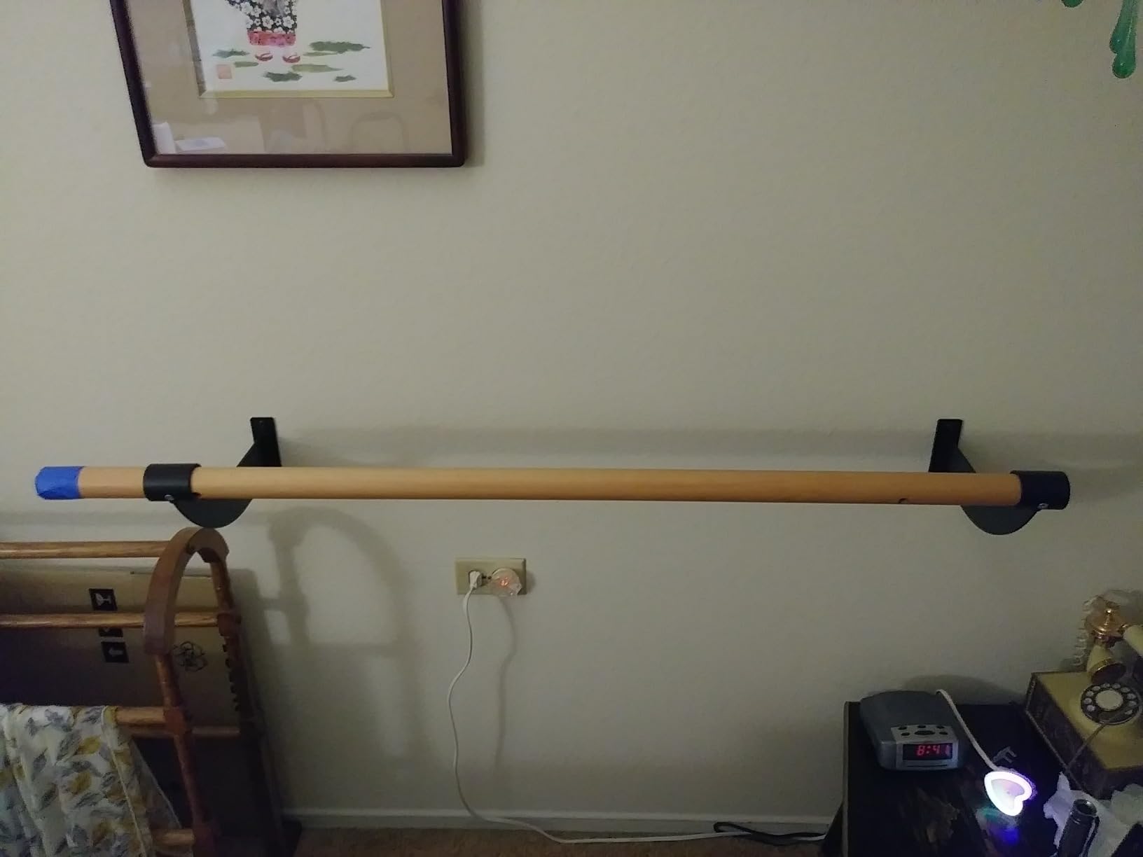 Amazon.com : GYMAX Wall Mounted Ballet Barre, 4FT Wood Ballet Bar for ...