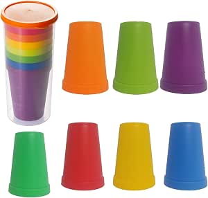 Kunststoff Becher Set 8 Stück, Plastikbecher Mehrweg, Kunststoffbecher ...