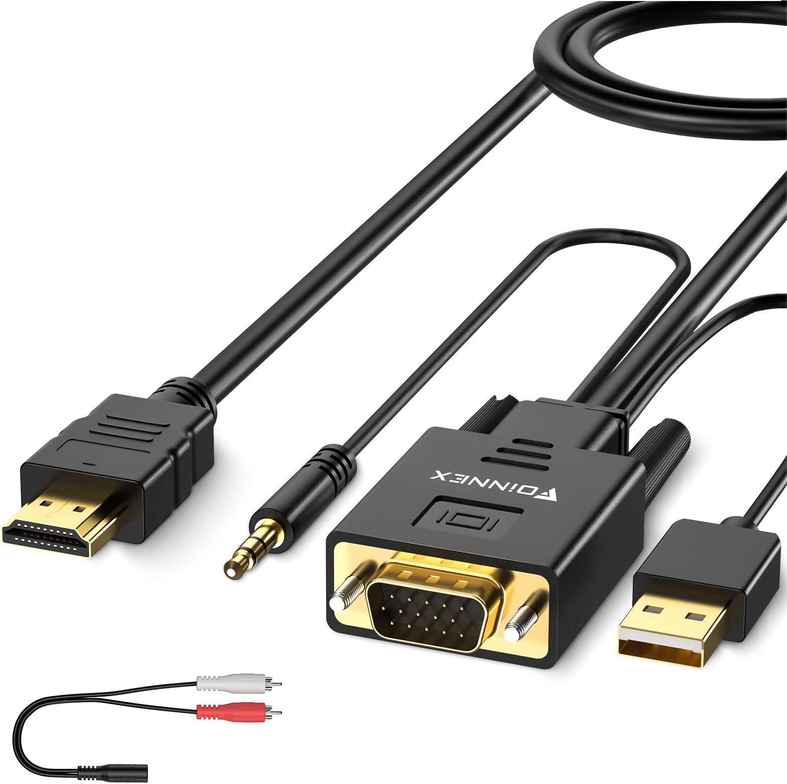 Vinmooog Adaptateur HDMI vers VGA, 1080P convertisseur vga vers hdmi ...
