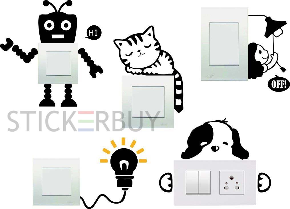 Buy stickerbuy™ Switchboard Sticker, Wall Stickers, Light Switch ...