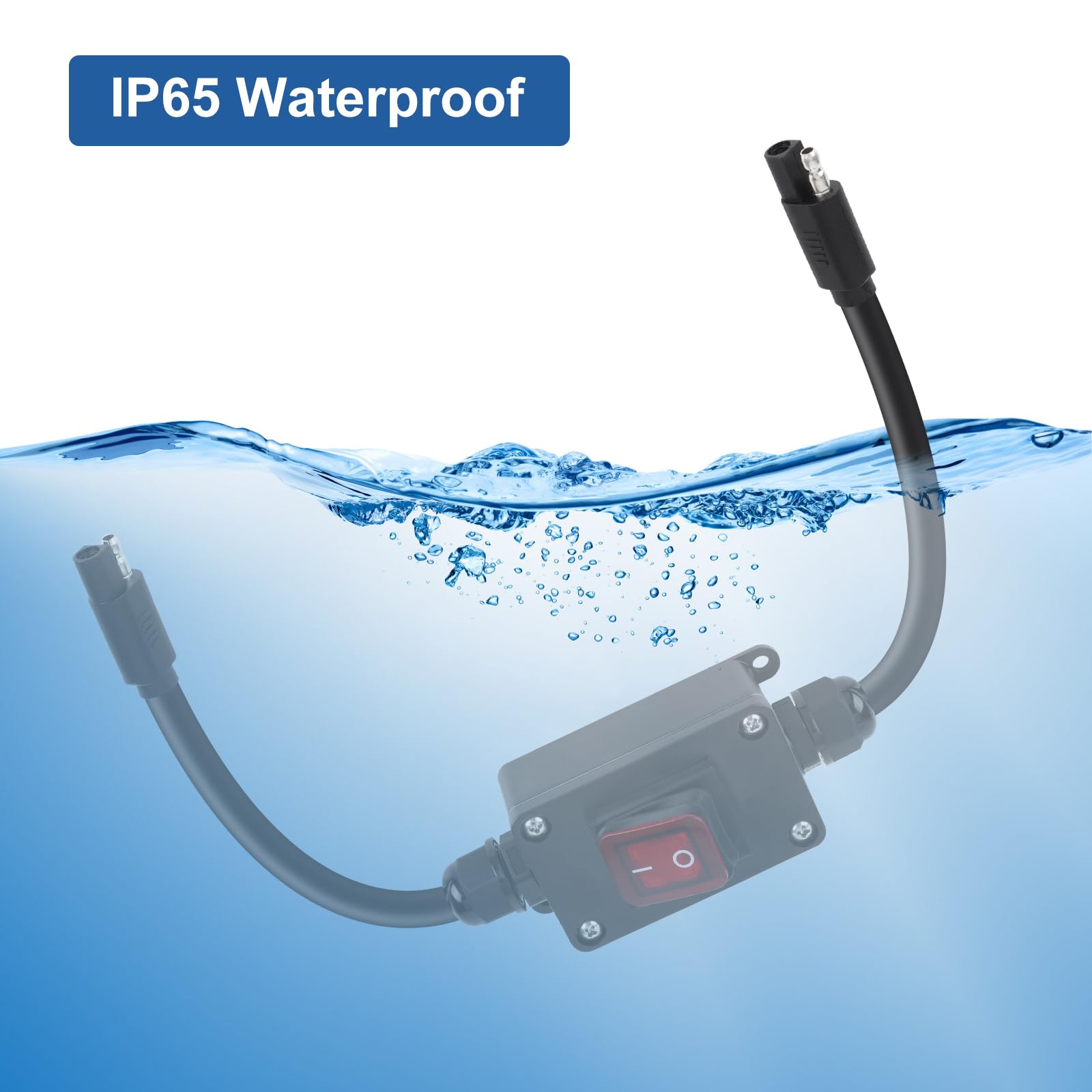 Snapklik.com : Inline 12V Power Switch, Briidea IP65 Waterproof SAE ...