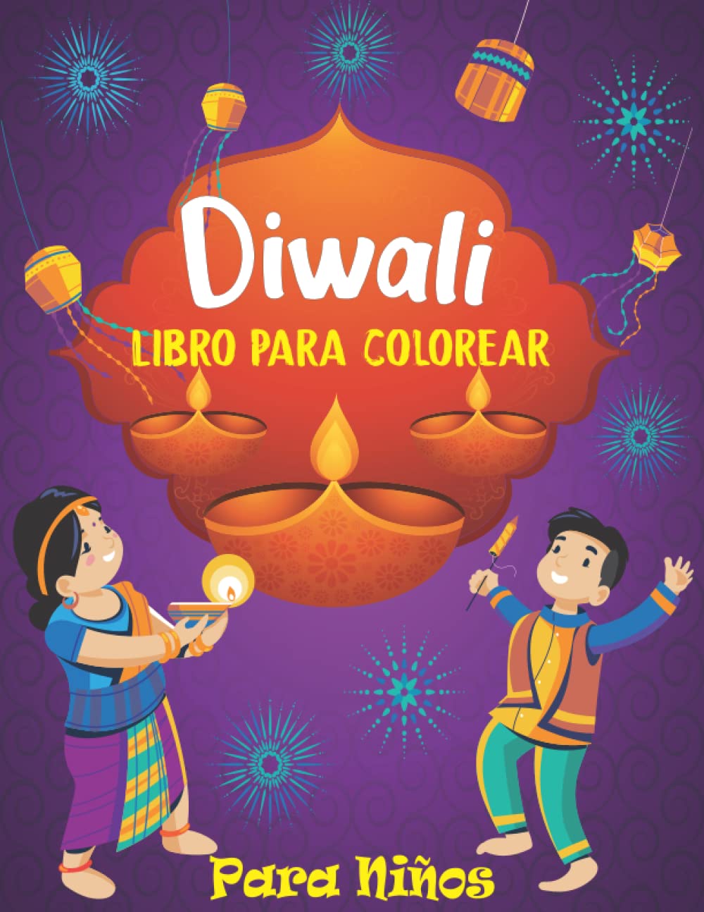 Libro Para Colorear De Diwali Para Ninos Celebrar El Festival ...