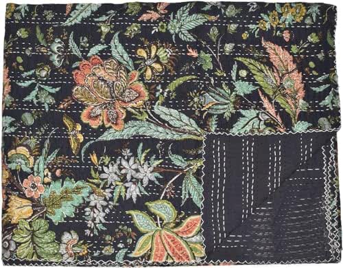 Amazon.com: Marusthali indian cotton quilt throw cotton handmade kantha ...