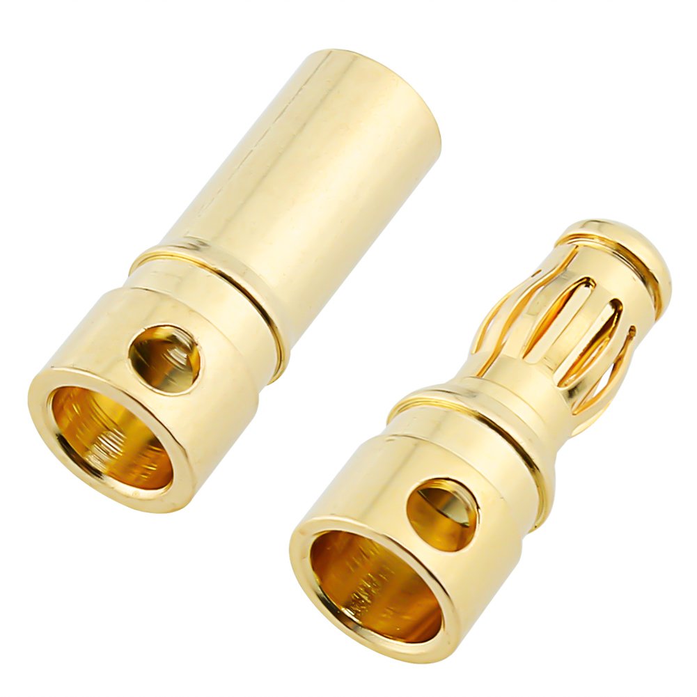 Snapklik.com : 10 Sets Female Male 3.5mm Gold Bullet Banana Connectors ...