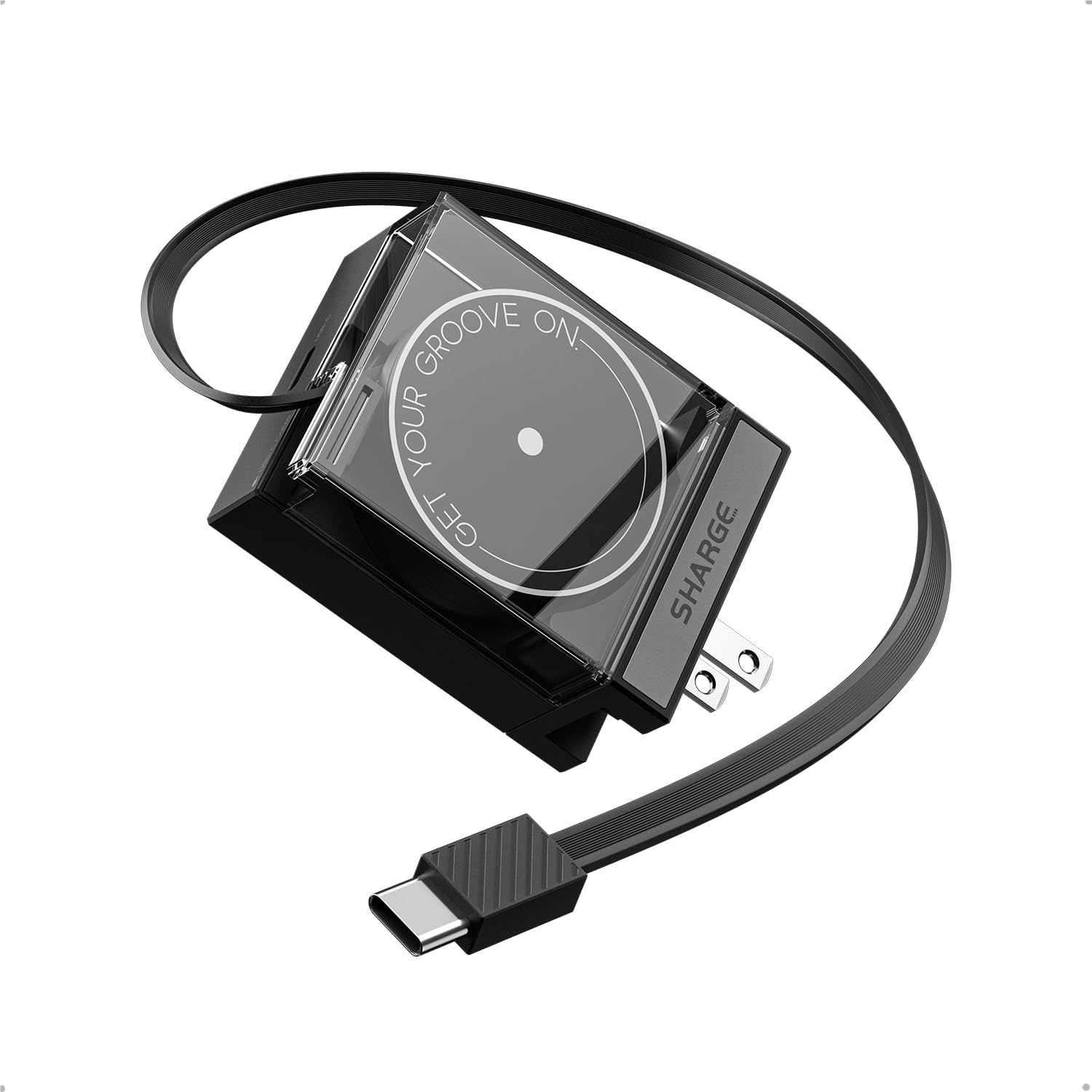 Amazon.com: SHARGE Retractable 65W USB C Charger, GaN Power Wall Charger with Retractable Cable ...