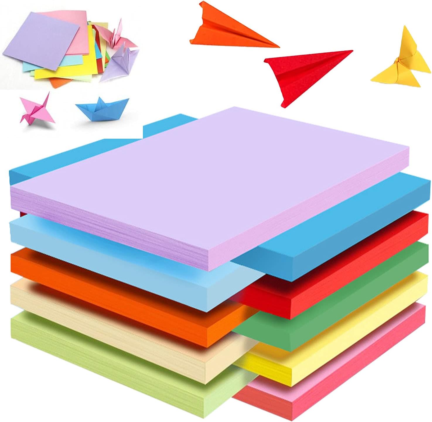 RIVIEVAL A5 Colored Paper 100 Sheets Craft Paper Coloured Paper Pack ...