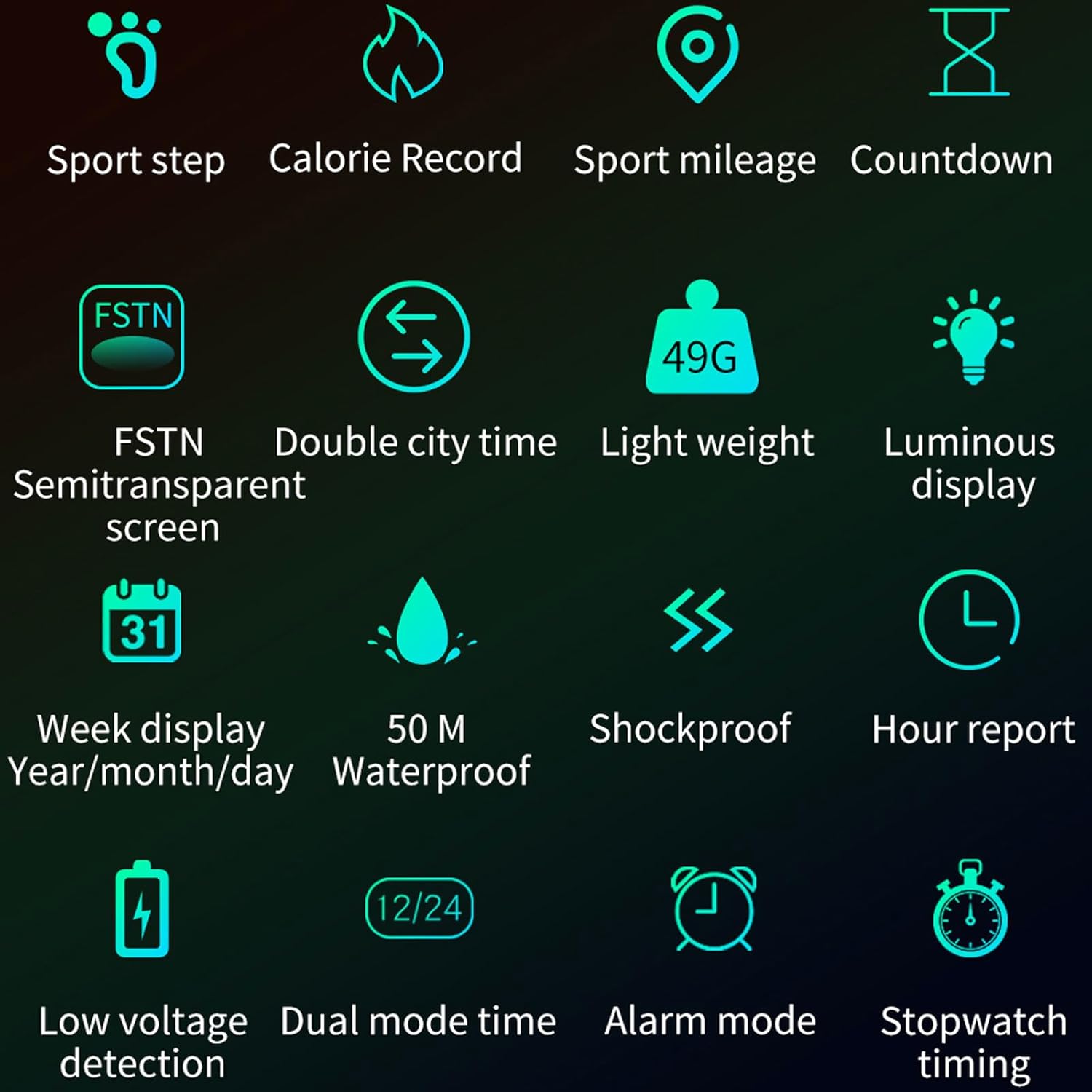 Step Counter Fitness Tracker Watches for Men, Men's Digital Sports ...