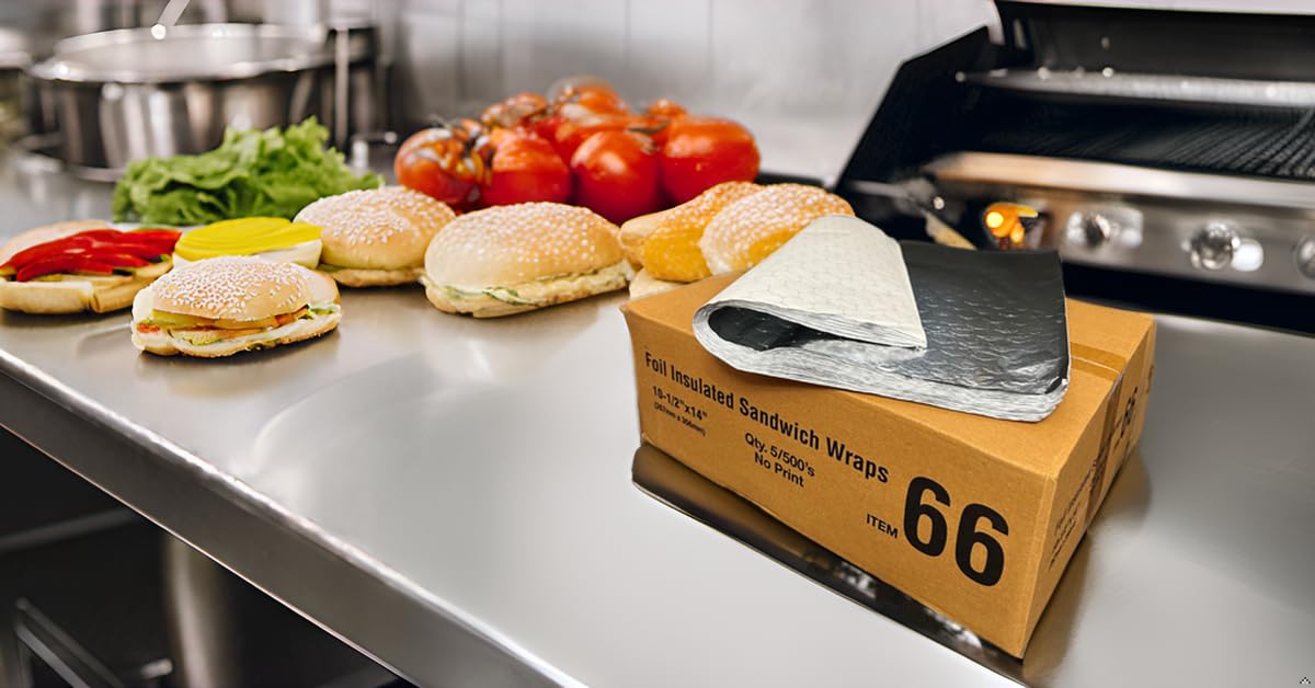 Amazon.com: 2,500 pack Cushion Foil Sandwich Wrap 10.5" x 14" : Health ...